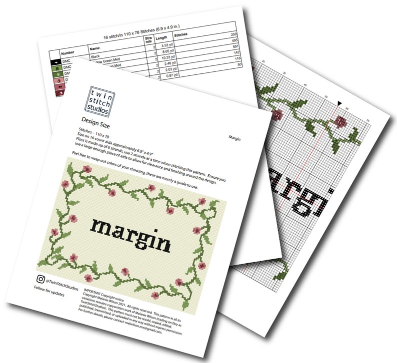 Cross Stitch - Inspirational - Margin - PDF Instant Download - Etsy
