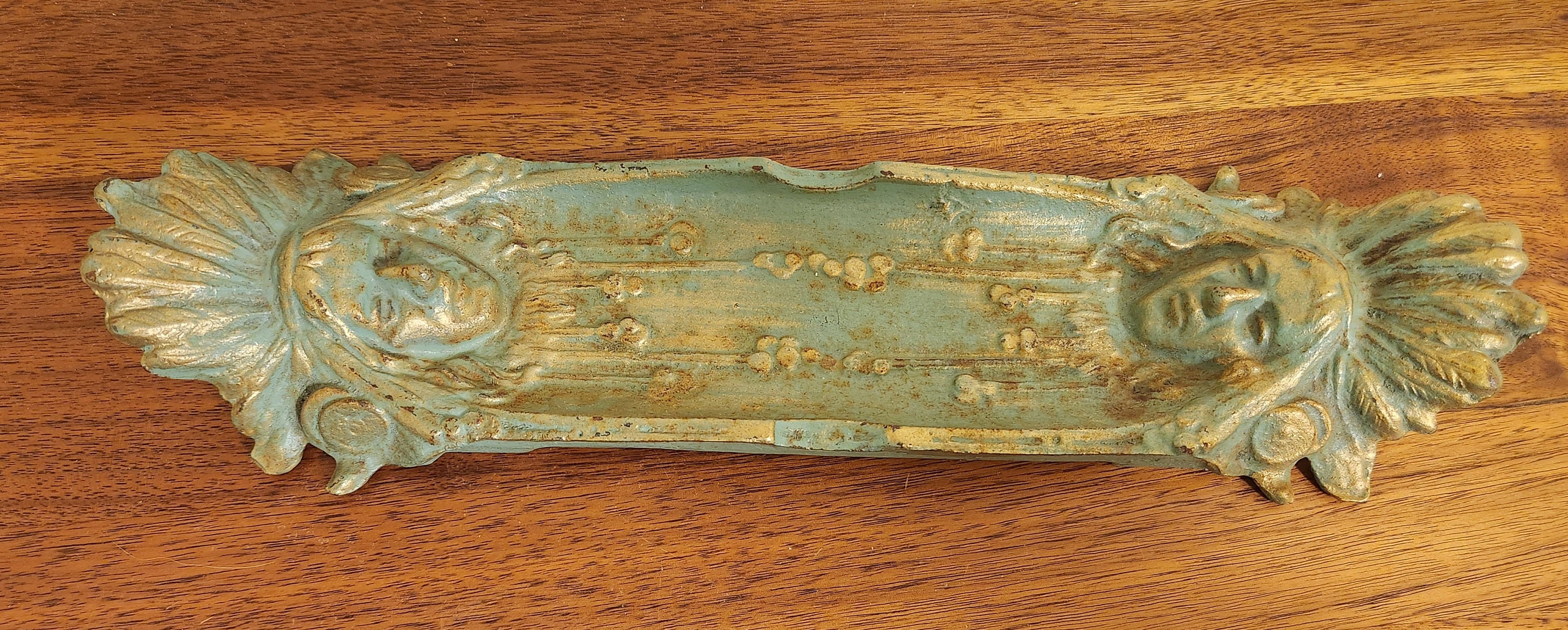 Antique Cast Iron Native American Indian Tray - Etsy