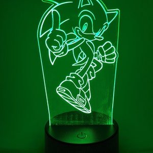 Sonic He Hedgehog Night Light LED Lamp - Etsy