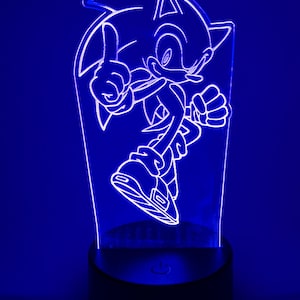 Sonic He Hedgehog Night Light LED Lamp - Etsy
