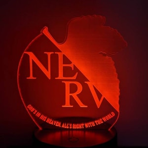 Neon Genesis Evangelion NERV Organization Night Light LED Lamp - Etsy