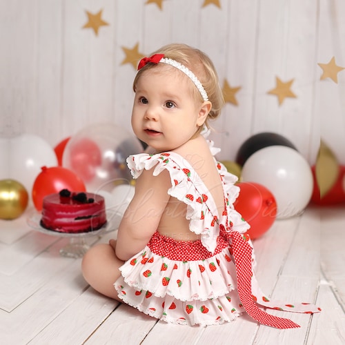 Berry First Birthday Outfit Personalized Baby Girl Strawberry - Etsy
