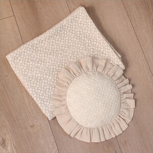 Beige Lace Blanket, Gender Neutral Beige Baby Blanket, Gift for Baby ...