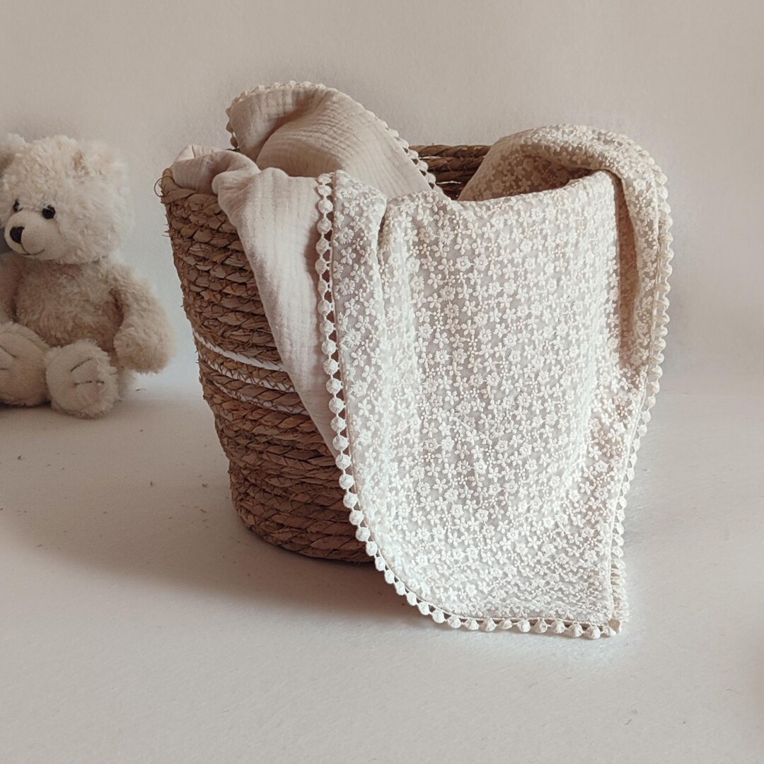 Beige Lace Blanket, Gender Neutral Beige Baby Blanket, Gift for Baby ...