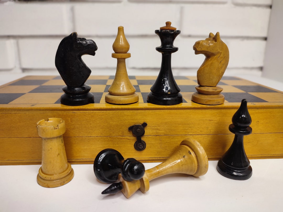 Antique Classic Soviet Mini Chess Set Made Famous by the Movie queen's ...