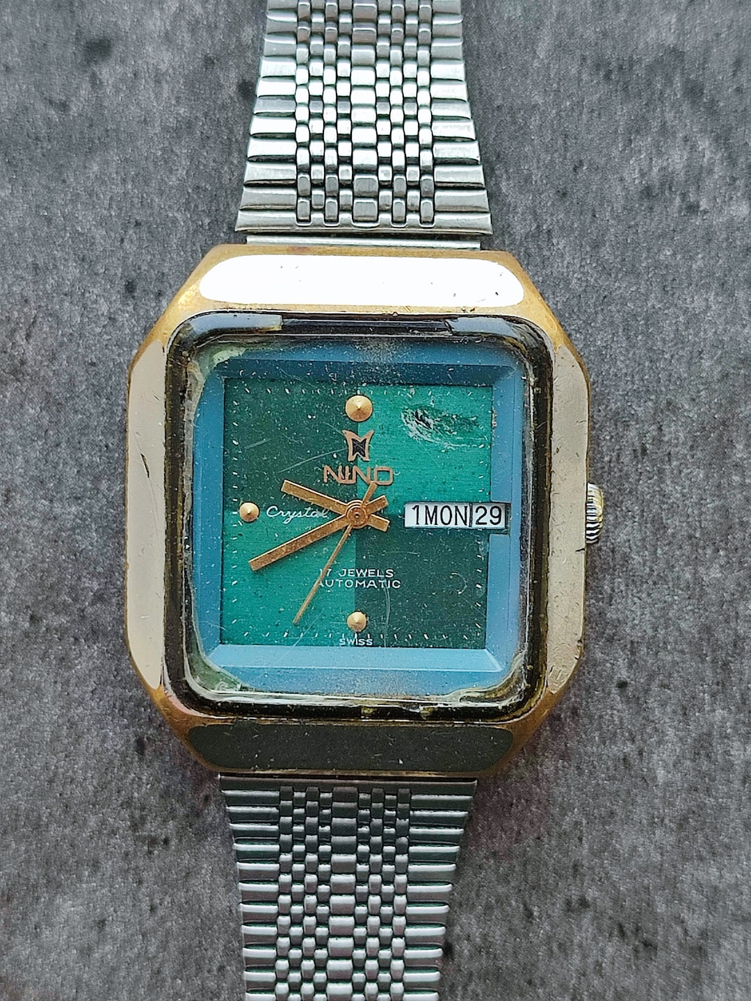 Vintage Men's Mechanical Swiss Watch NINO Wrist Watch Automatic Day ...