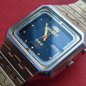 Vintage Watch ORIENT Freza Automatic Day Date ORIGINAL Japan 3 Star ...