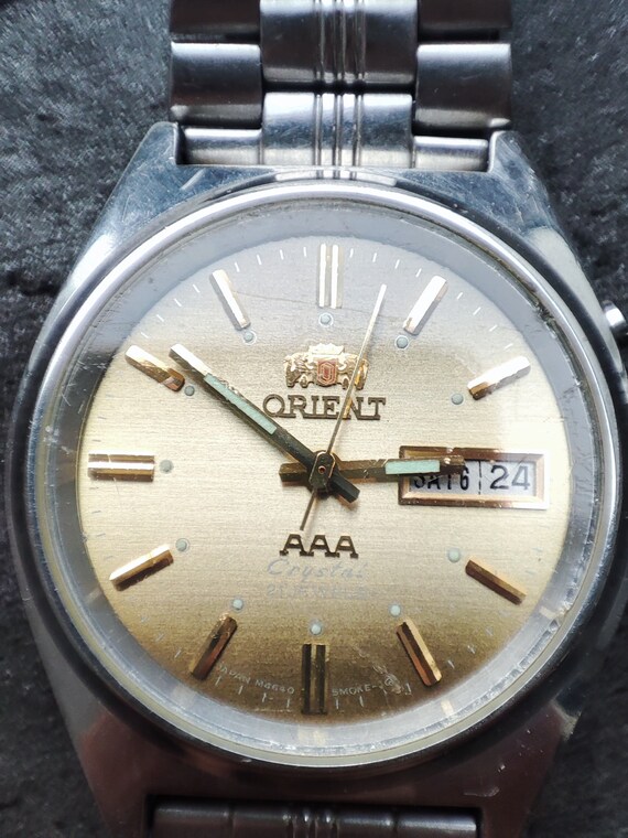 1980's ORIENT 3 Star AAA Men's Watch Vintage Japanese… - Gem