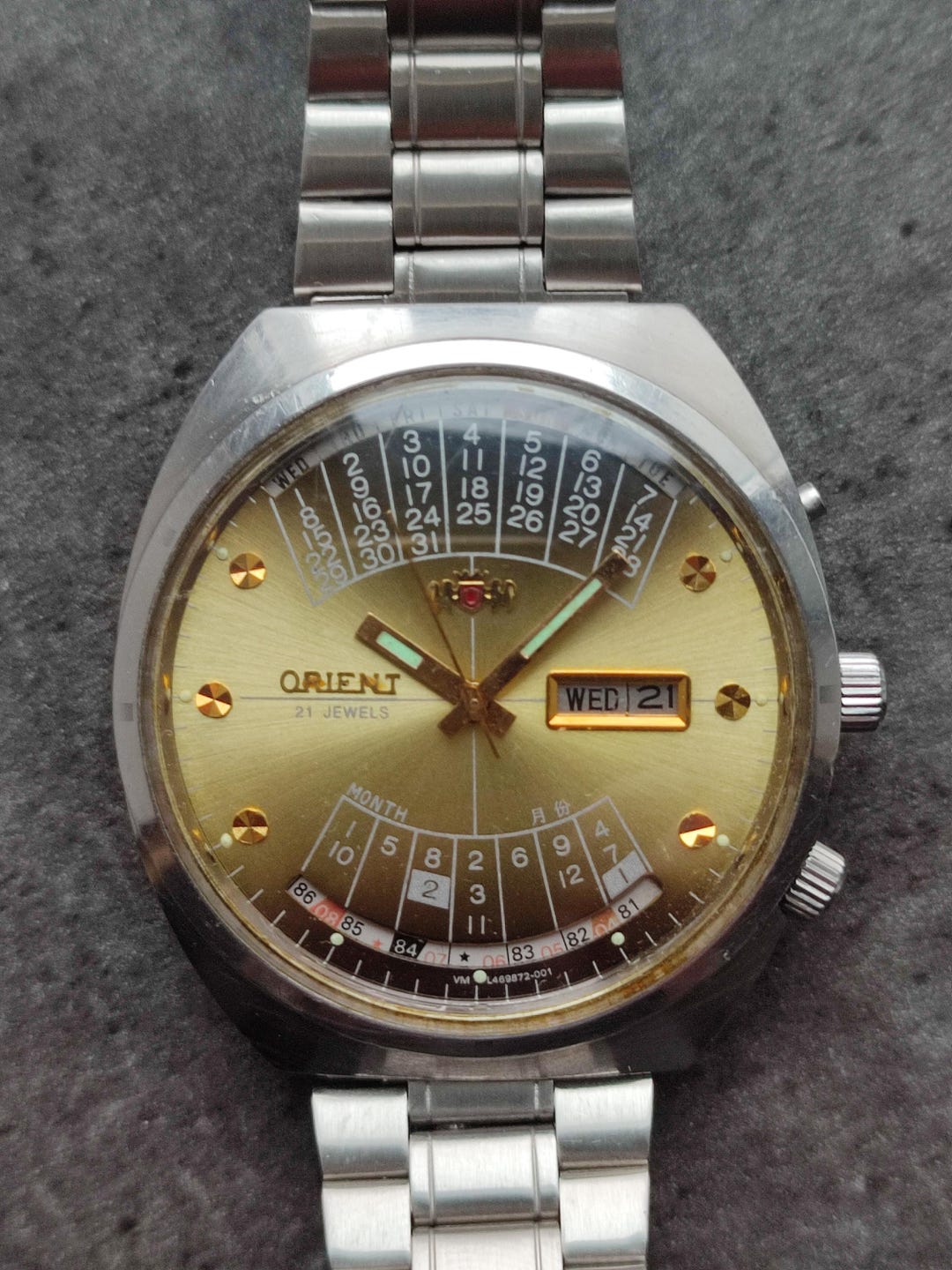 Vintage Automatic Watch ORIENT Y469672-4A Perpetual Multi-year Calendar ...