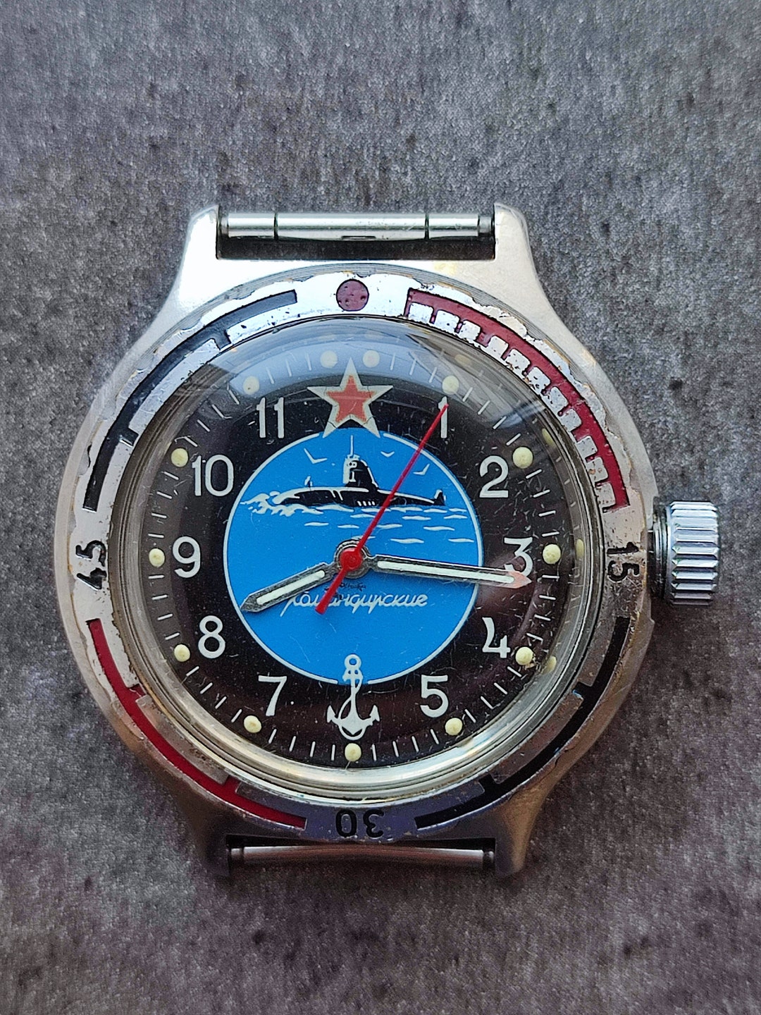 Soviet Commander's Watch Vostok AMPHIBIAN 200m Wostok Vintage Mens ...