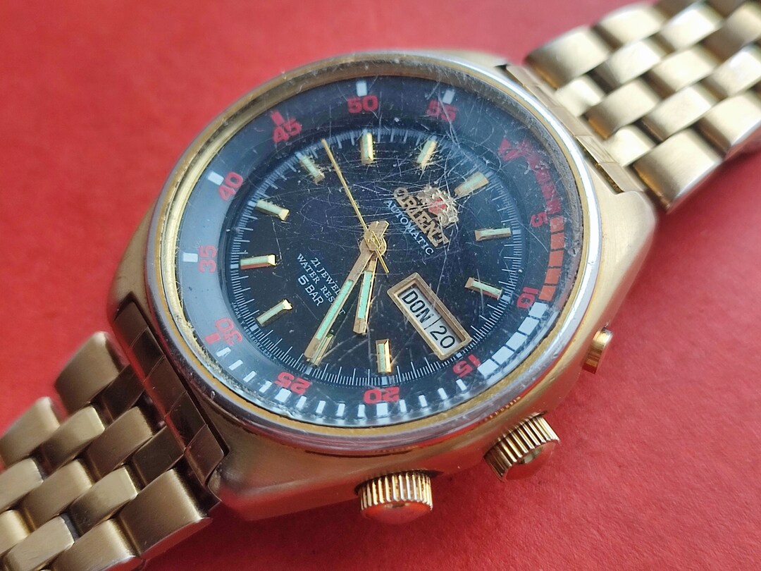 Rare ORIENT 469EE1-70 Divers 50m Men's Watch Vintage Japanese Mechanical Automatic Wrist Watch ...