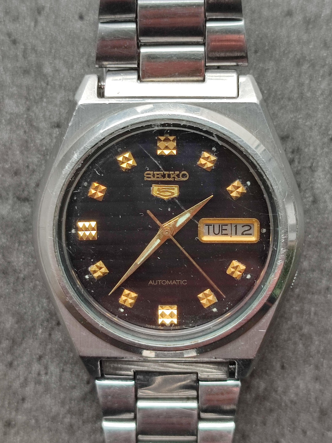 1980's SEIKO 5 Men's Watch Vintage Japanese Mechanical Automatic Wrist ...