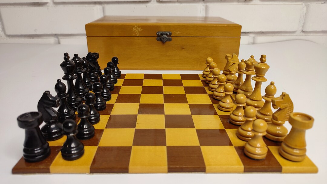 Beautiful Antique Set of Mini Chess and Checkers in a Casket From the ...
