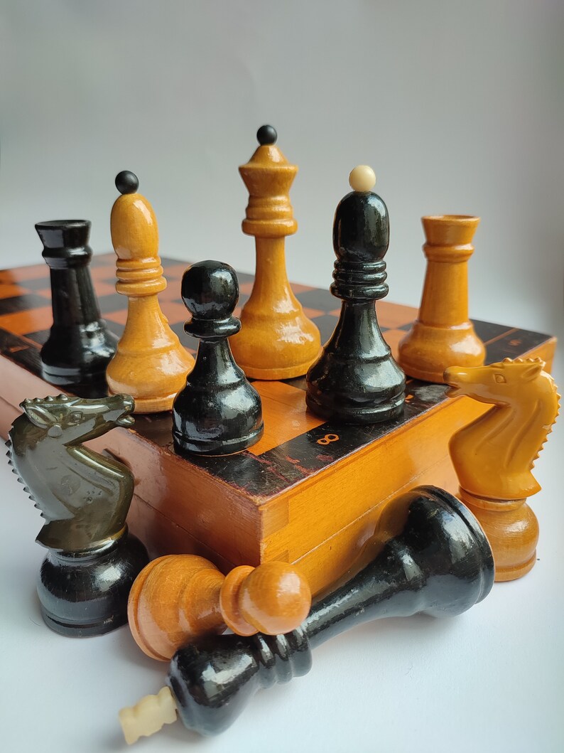 Chess Board Games Nice Authentic Grossmeister Classic Soviet Wooden ...