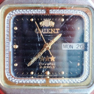 Vintage Watch ORIENT Freza Automatic Day Date ORIGINAL Japan 3 Star ...