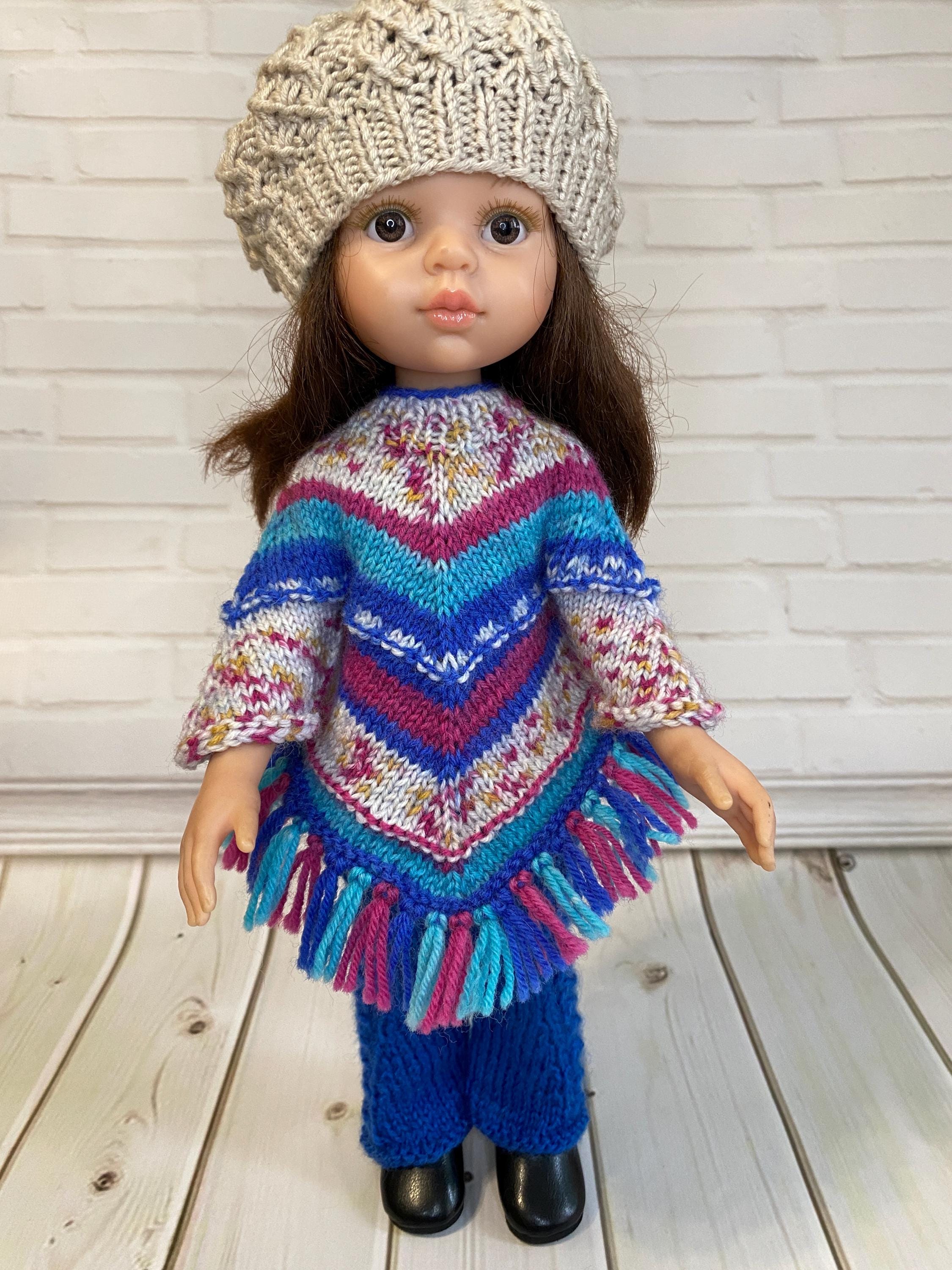 Paola Reina Clothing Set Poncho for Doll - Etsy