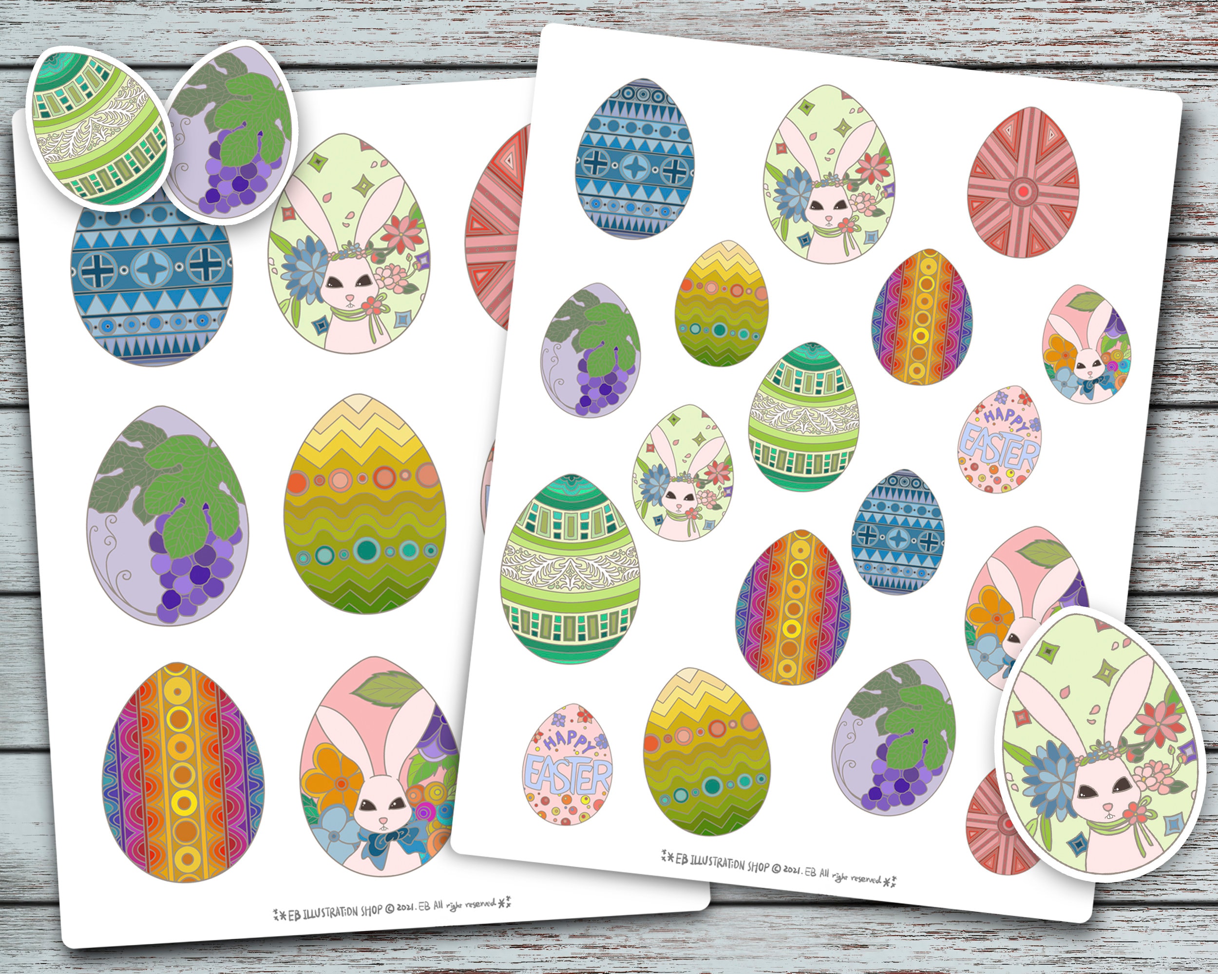 Autocollant de Pâques autocollant oeuf de Pâques autocollant - Etsy Canada