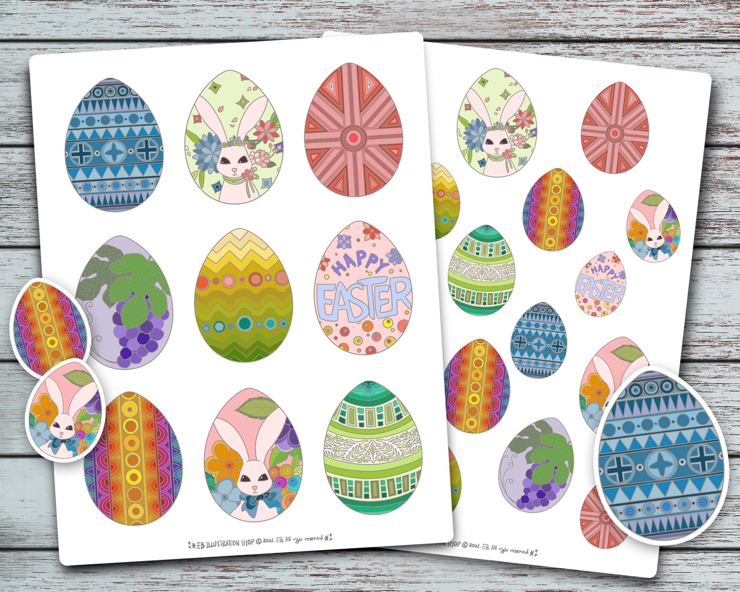 Autocollant de Pâques autocollant oeuf de Pâques autocollant - Etsy Canada