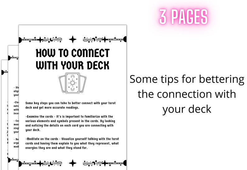 Tarot Cheat Sheets Printable Book of Shadows Pages and - Etsy