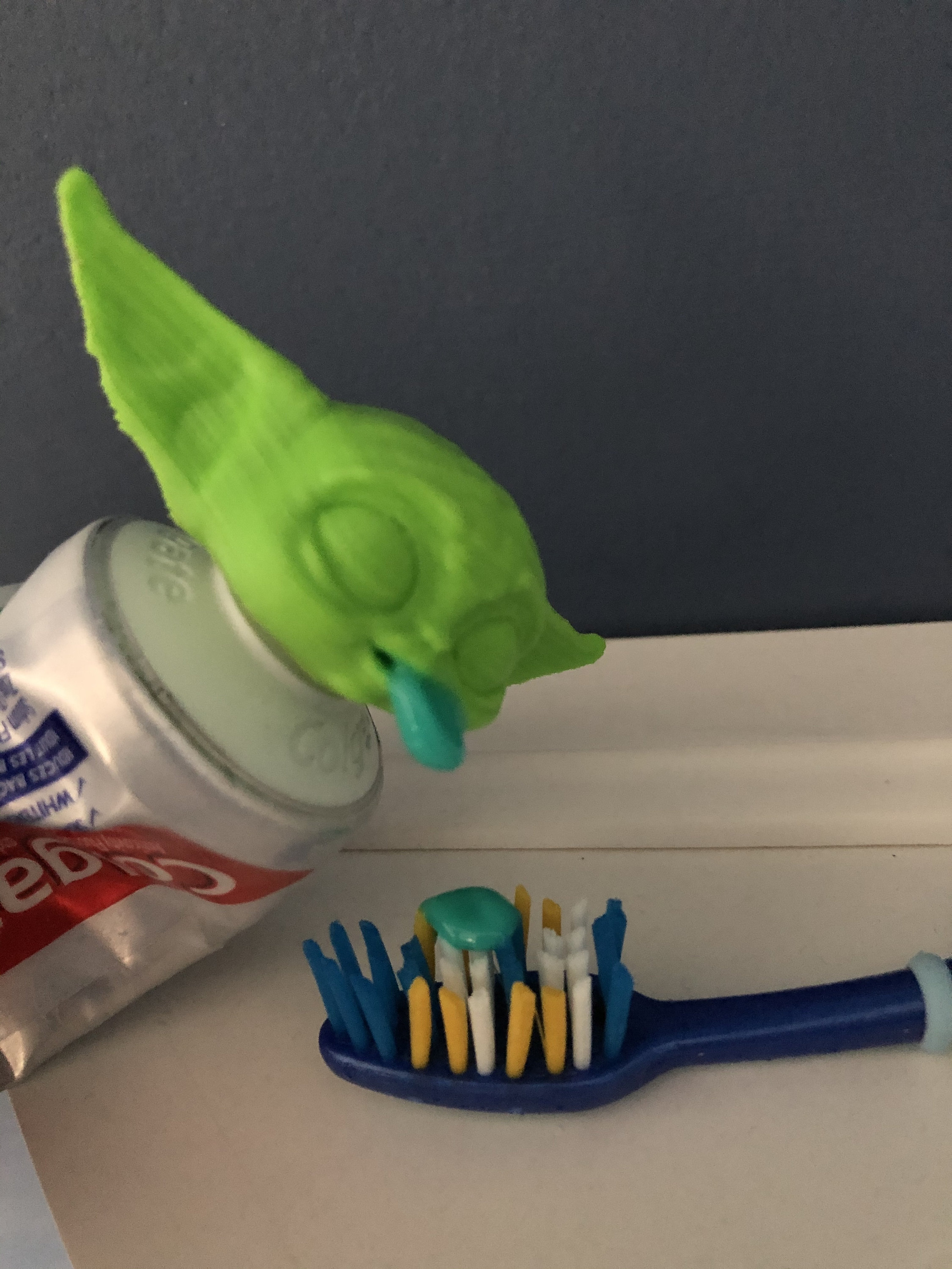 Puking Grogu Baby Yoda Toothpaste Topper - Etsy