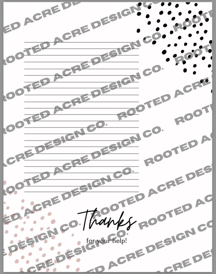 Substitute Teacher Notes Template - Etsy