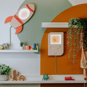 Rocket Wall Light, Wooden Wall Light, Kids Room Decor, Baby Room Night ...