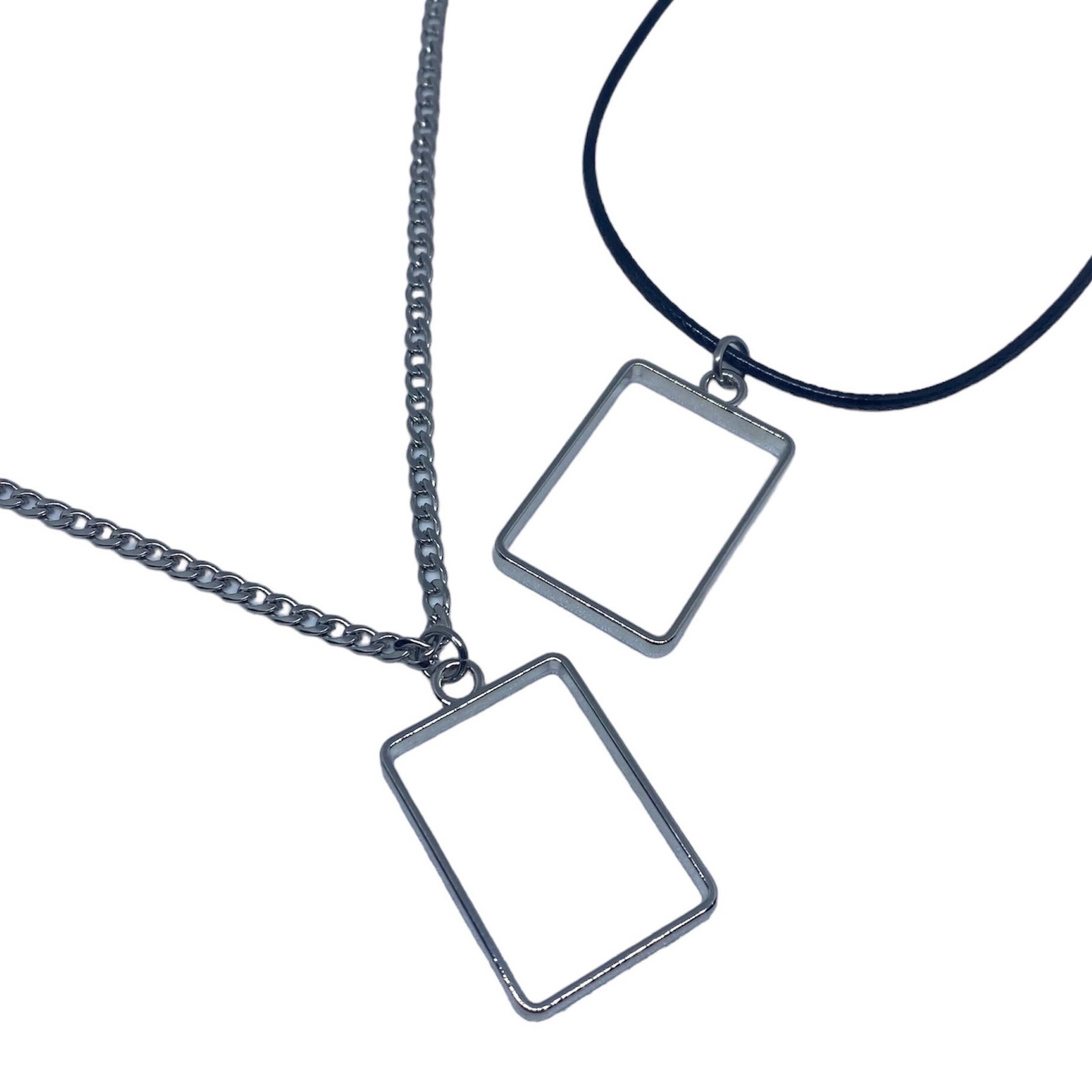 THE 1975 BOX JEWELLERY, Box Necklace and Hoop Earrings, Rectangular ...