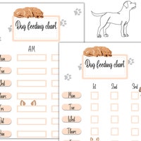 Dog Feeding Tracker Printable Feeding Chart monthly - Etsy