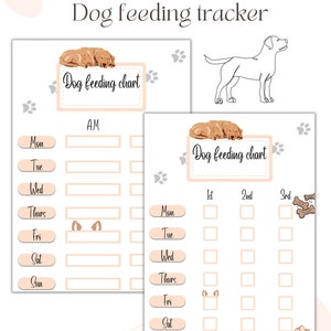 Printable Dog Feeding Chart - Etsy