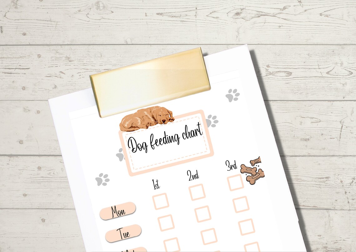 Printable Dog Feeding Chart - Etsy