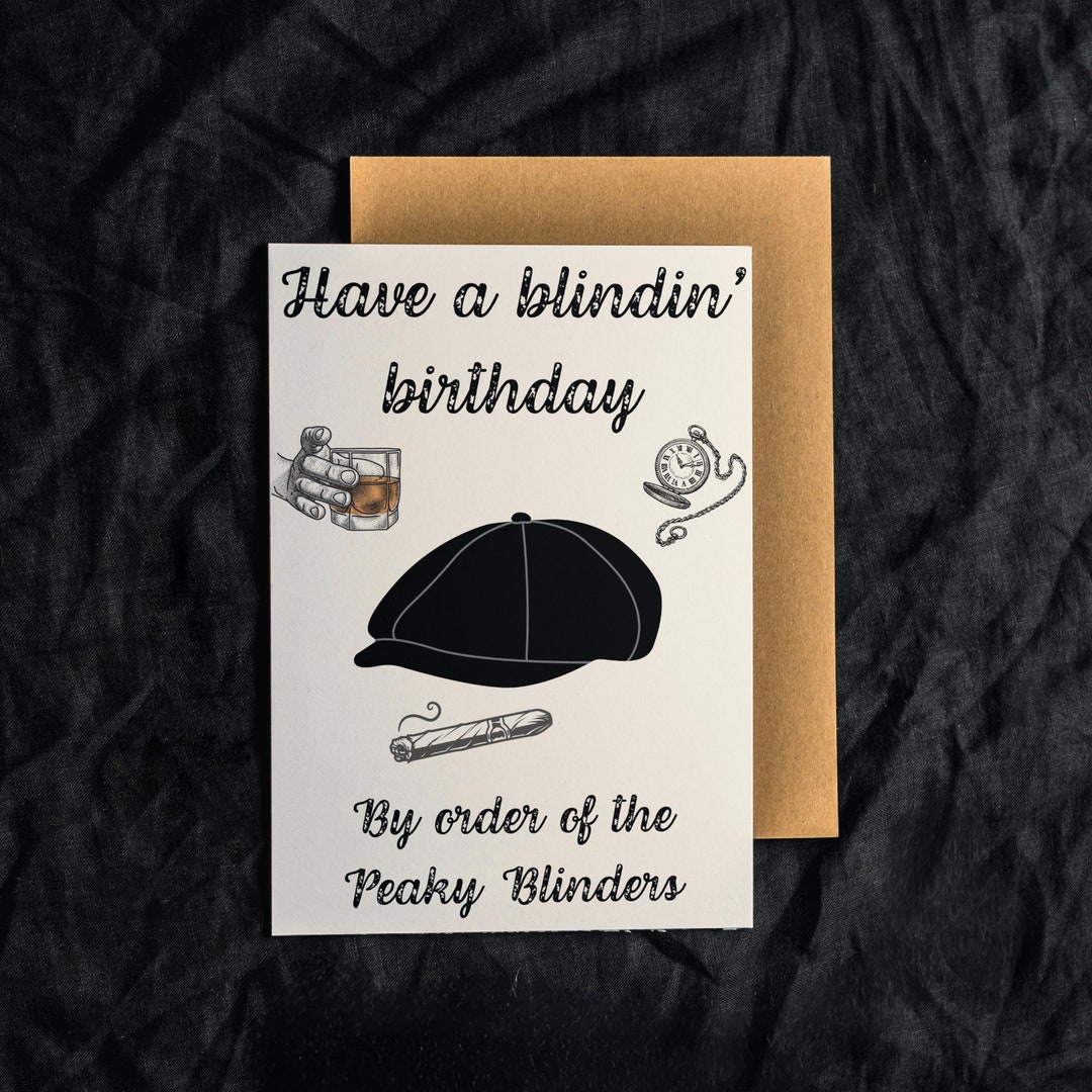 Peaky Blinders Birthday Card - Etsy Peaky Blinders Birthday Card - Etsy