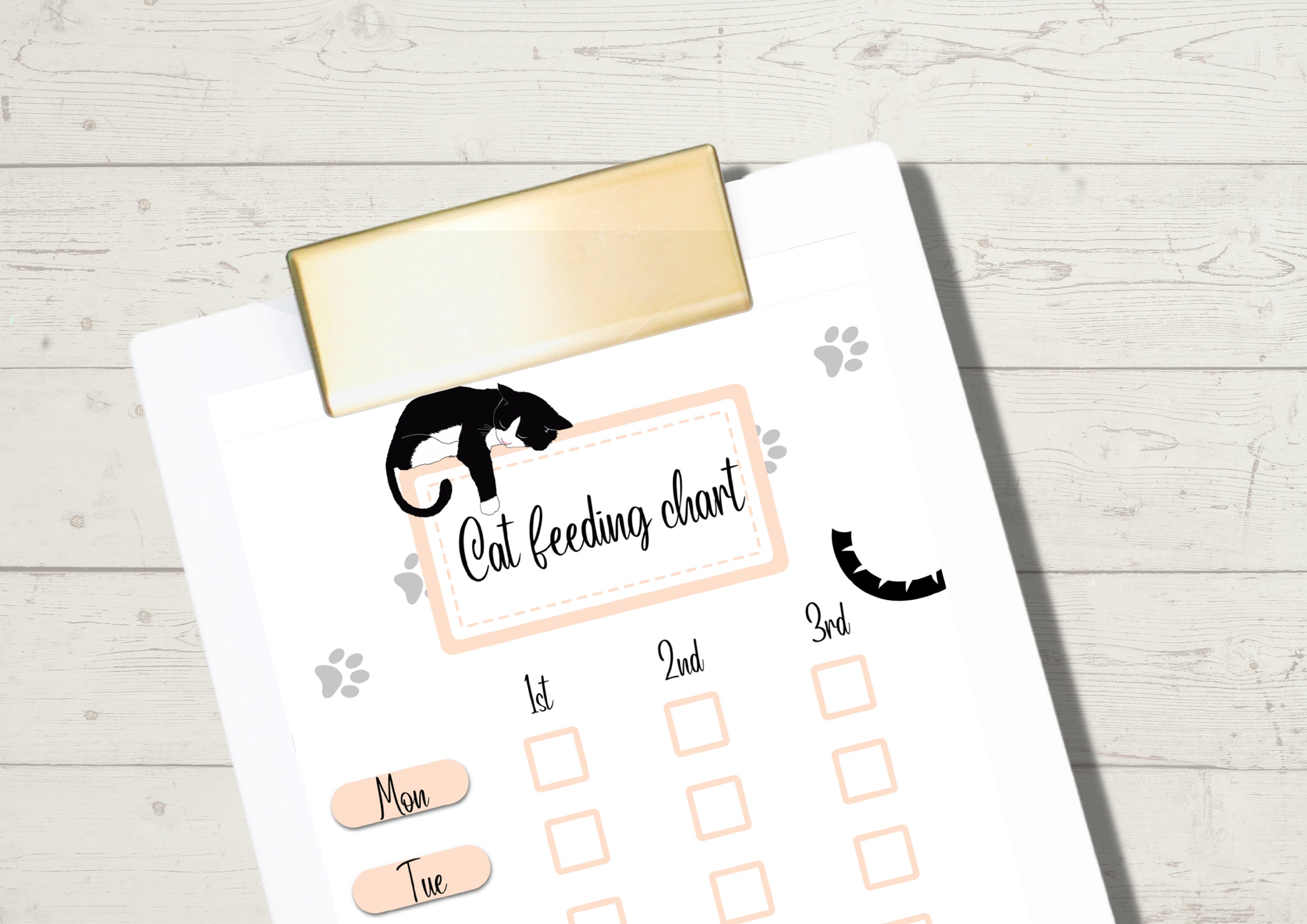 Printable Cat Feeding Chart - Etsy