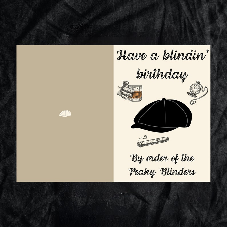 Peaky Blinders Birthday Card - Etsy