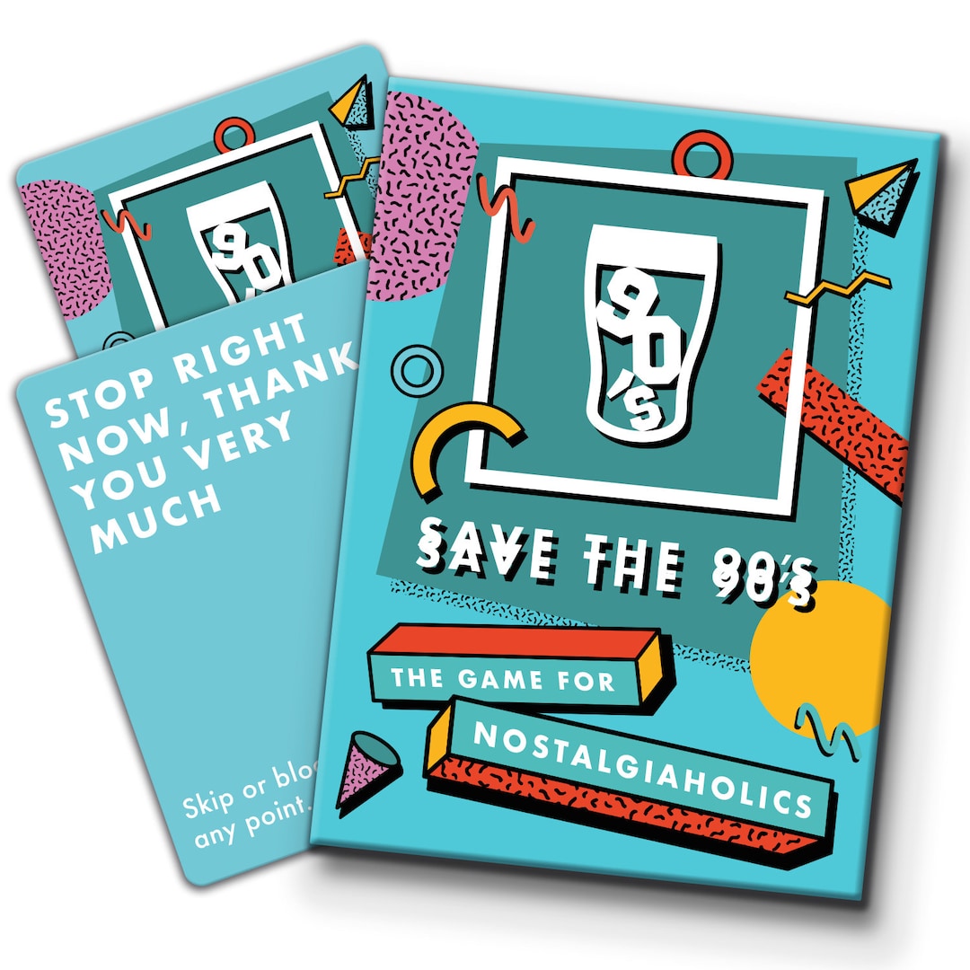 Save the 90s Drinking Game! A Nostalgia Party Game! A Great Retro ...