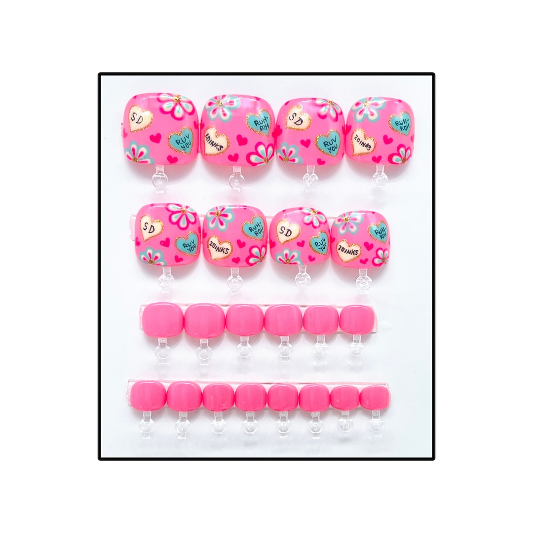 Ruv You Scooby Doo Inspired Luxury Hand Painted Reusable Press on Toe ...