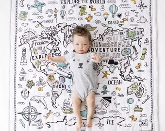 World Map Play Mat | Etsy UK