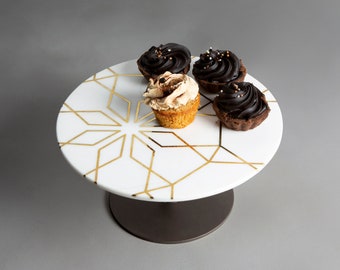 Geometric Cake Stand - Etsy