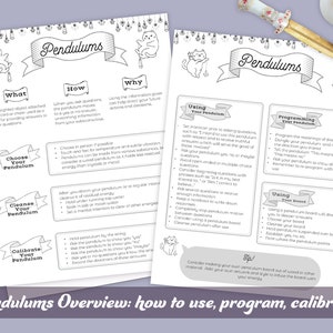 Pendulums Bundle, Pendulum Printable Pages, How to Use Pendulums ...