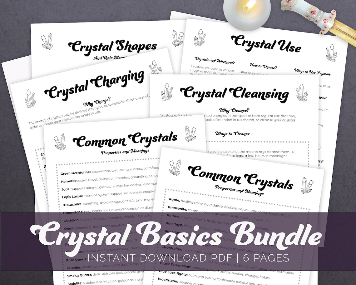 Crystal Basics Bundle, Beginner Crystals, Learn Crystals, Crystal Magic ...