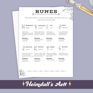 Runes Witchcraft Bundle, Printable Rune Meanings, Rune PDF, Grimoire ...