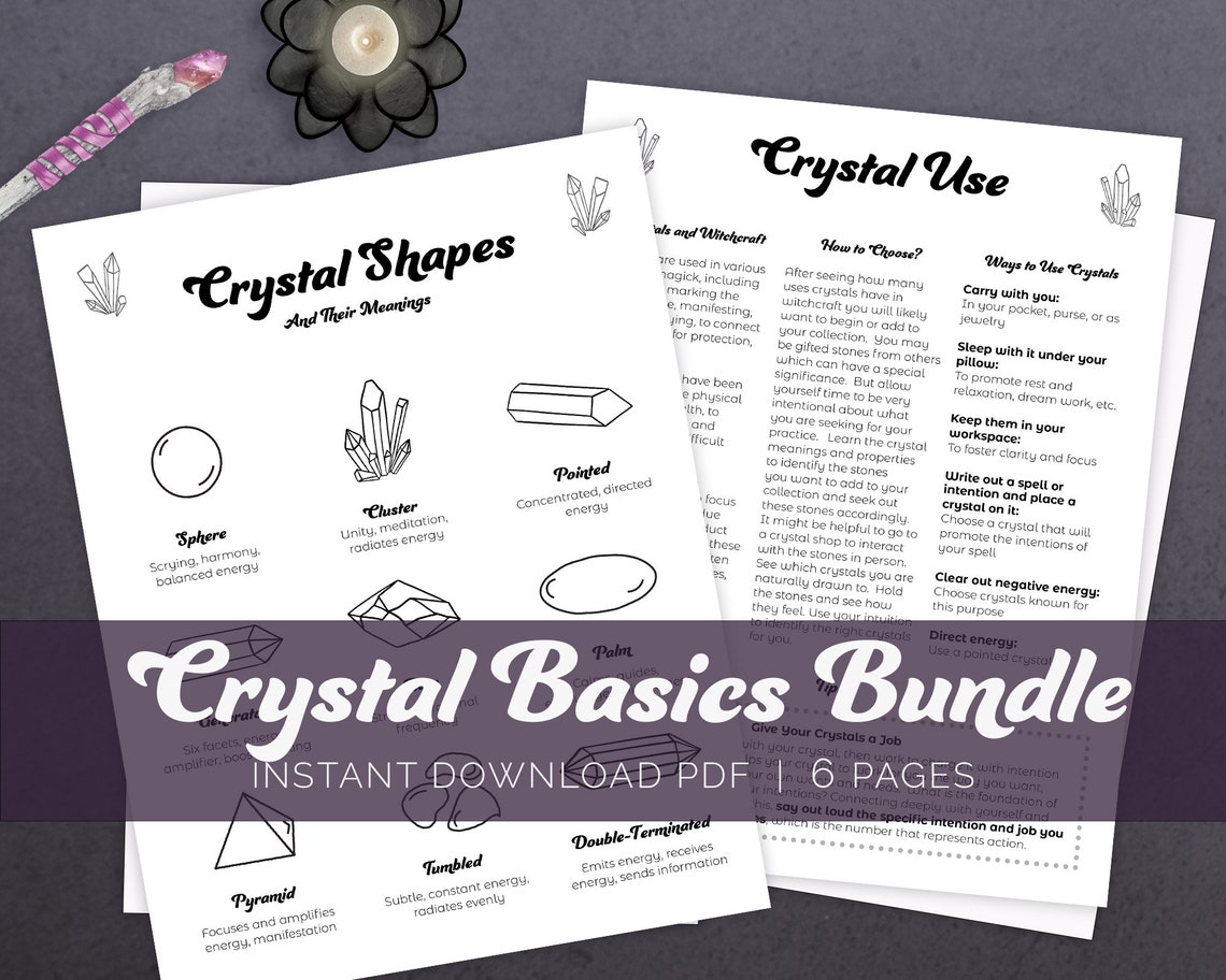 Crystal Basics Bundle, Beginner Crystals, Learn Crystals, Crystal Magic ...