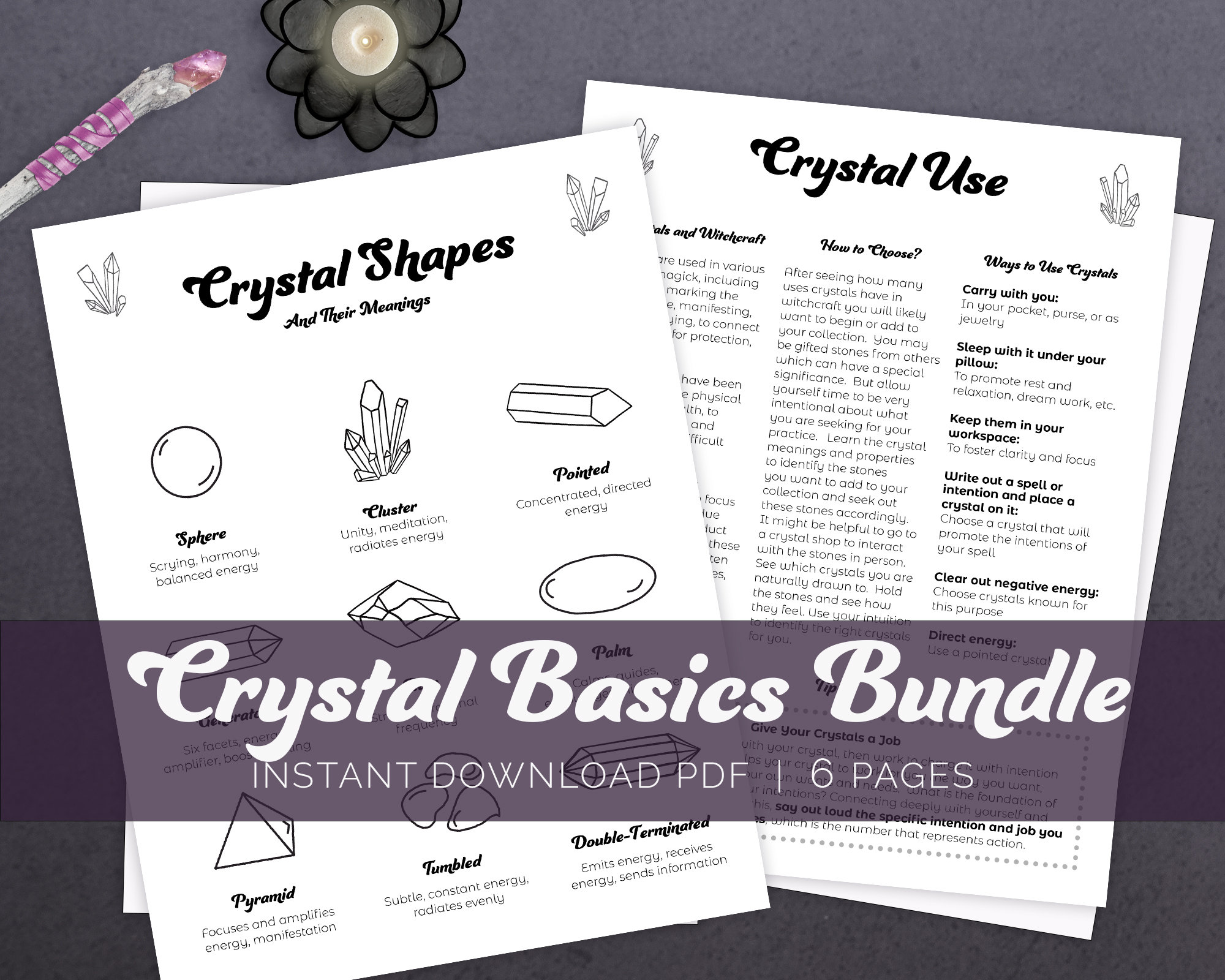 Crystal Basics Bundle, Beginner Crystals, Learn Crystals, Crystal Magic ...