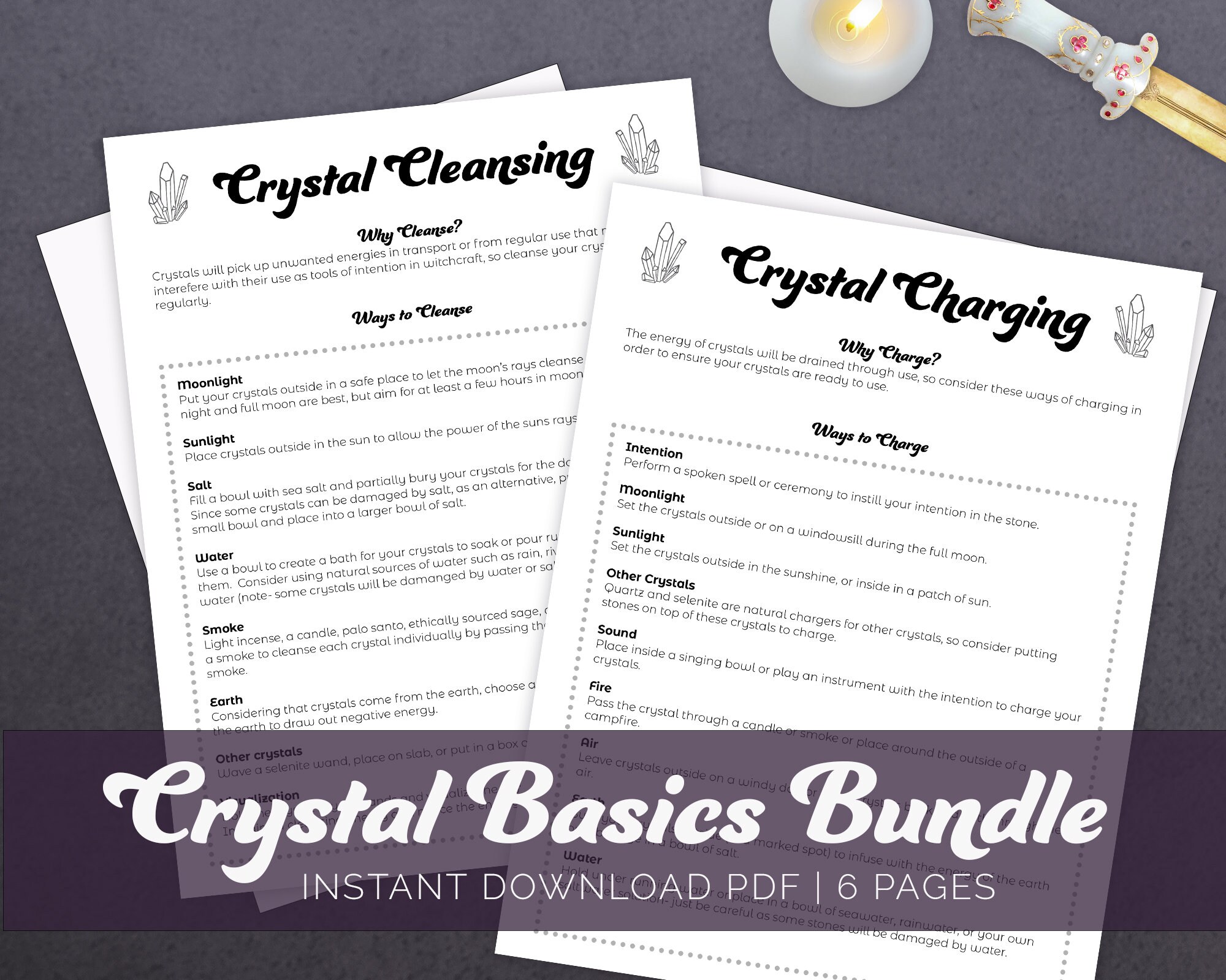 Crystal Basics Bundle, Beginner Crystals, Learn Crystals, Crystal Magic ...