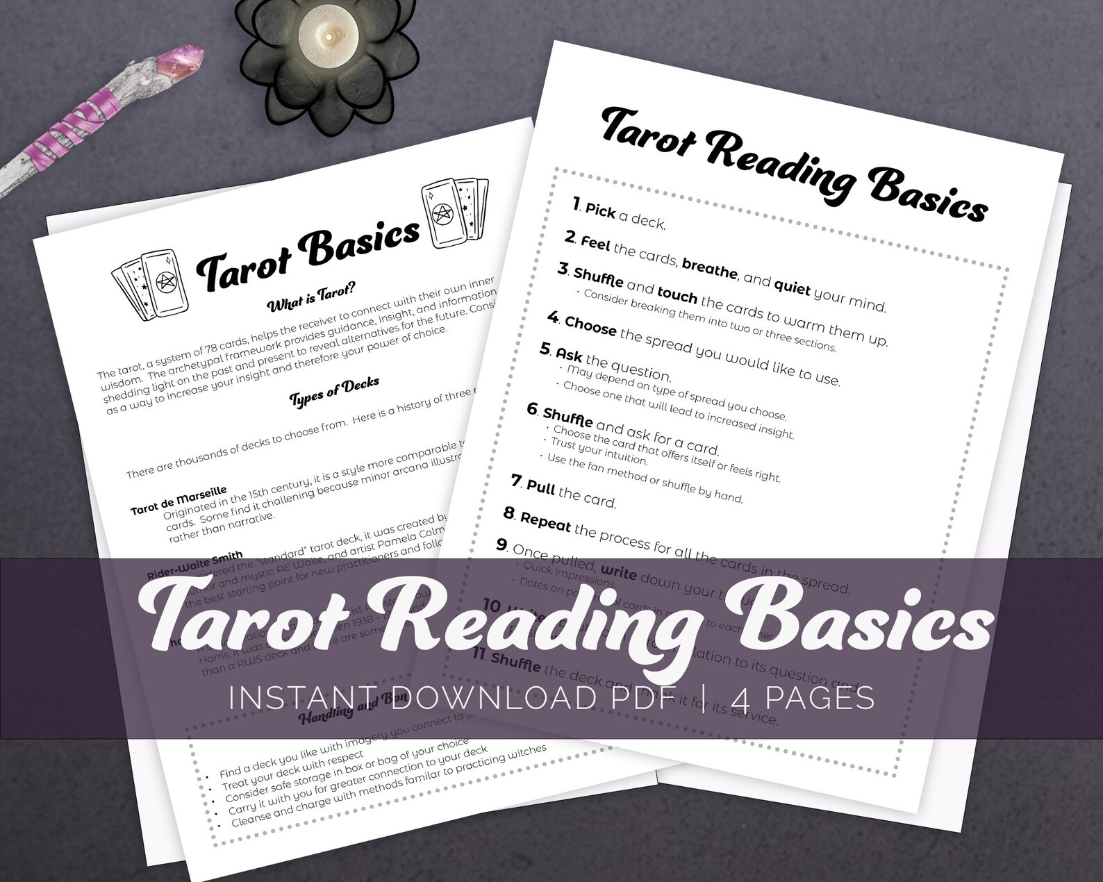 Tarot Reading Basics, Tarot Printable Page, Tarot Cheat Sheet, Grimoire ...