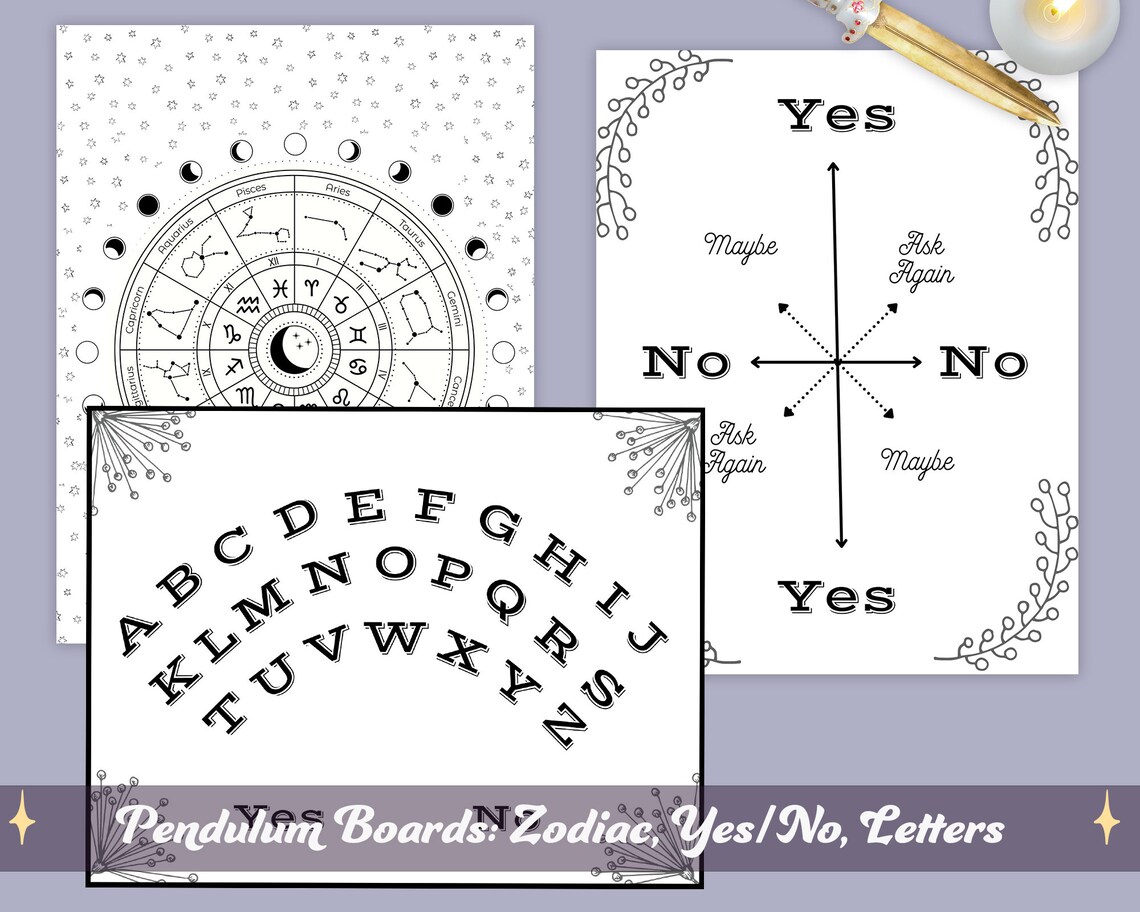 Pendulums Bundle, Pendulum Printable Pages, How to Use Pendulums ...