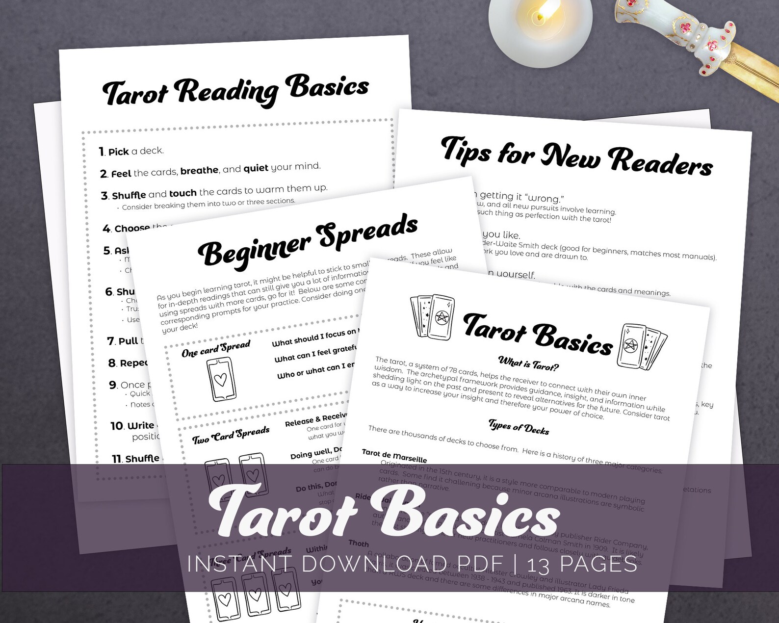 Tarot Basics, Tarot Printable Page, Tarot Cheat Sheet, Witchcraft ...