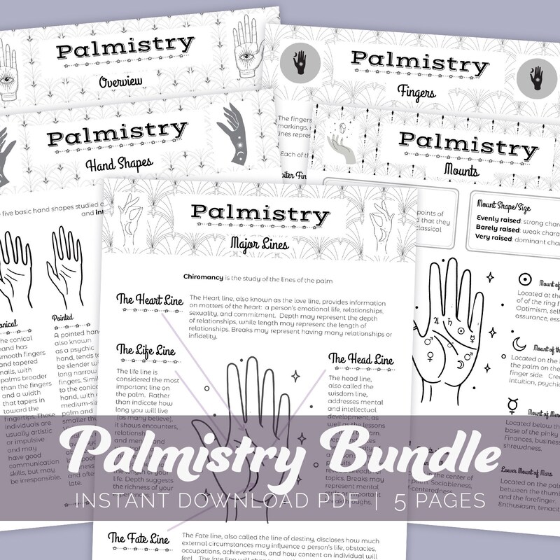 Palm Reading Guide - Etsy