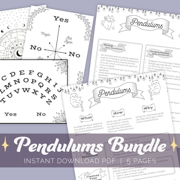 Pendulum Board Printable - Etsy