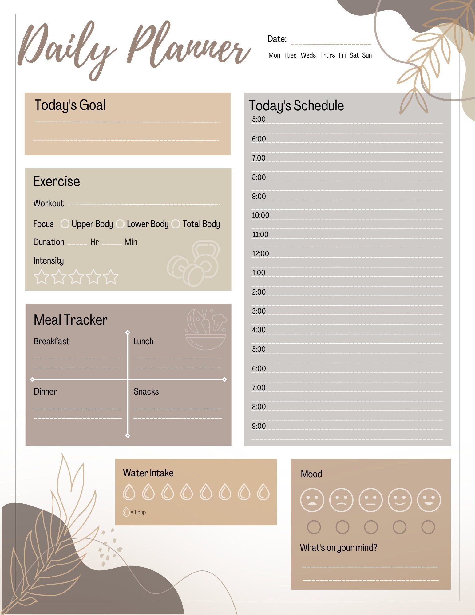 Daily Planner - Etsy