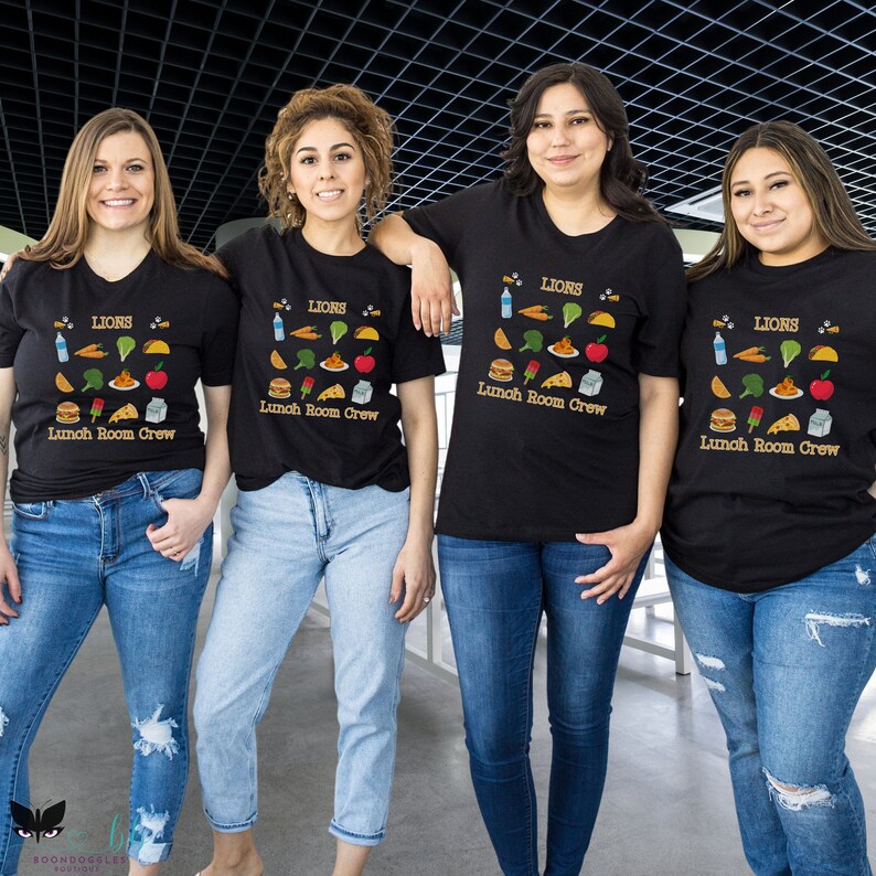 Lunch Crew Tshirt Personalized Mascot Lunch Squad Shirt School Lunch ...